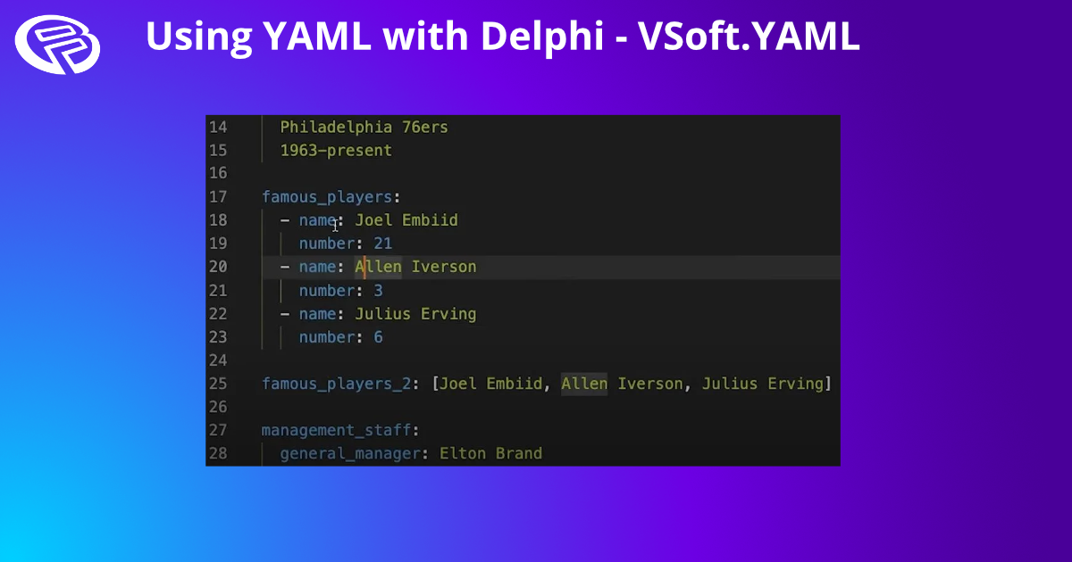Using YAML with Delphi - VSoft.YAML